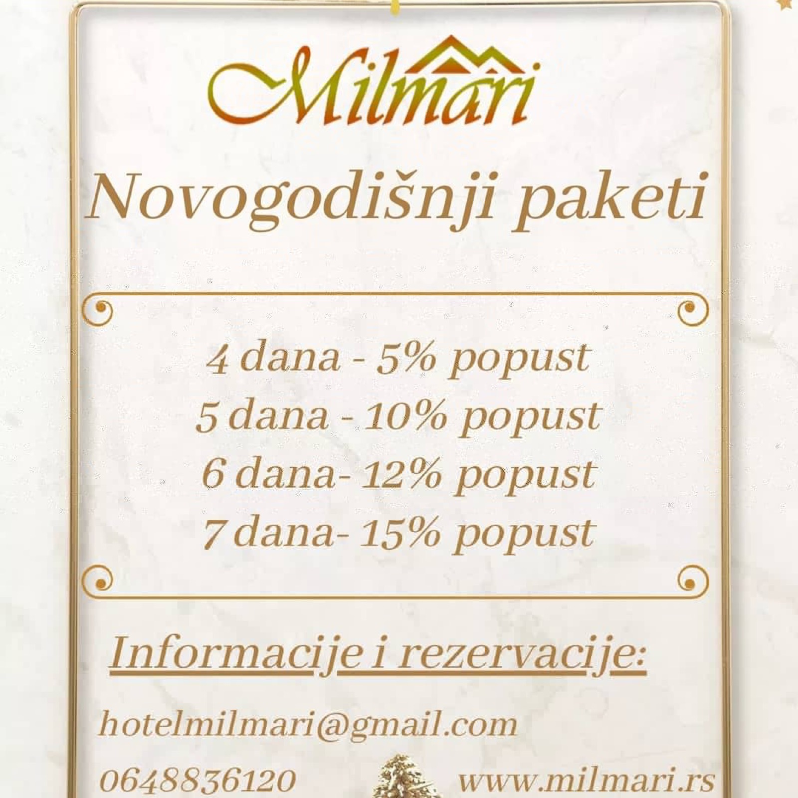 Kopaonik - infoKOP - Novogodišnja ponuda: Milmari Resort